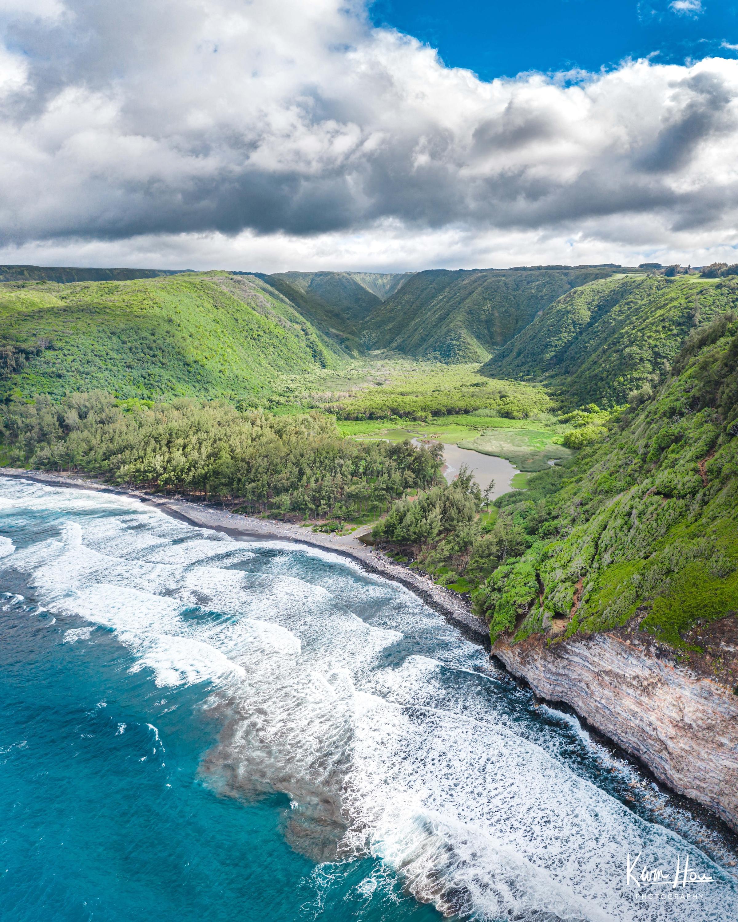 Waipiʻo Valley Drone Vertical | Kevin Hou Photography